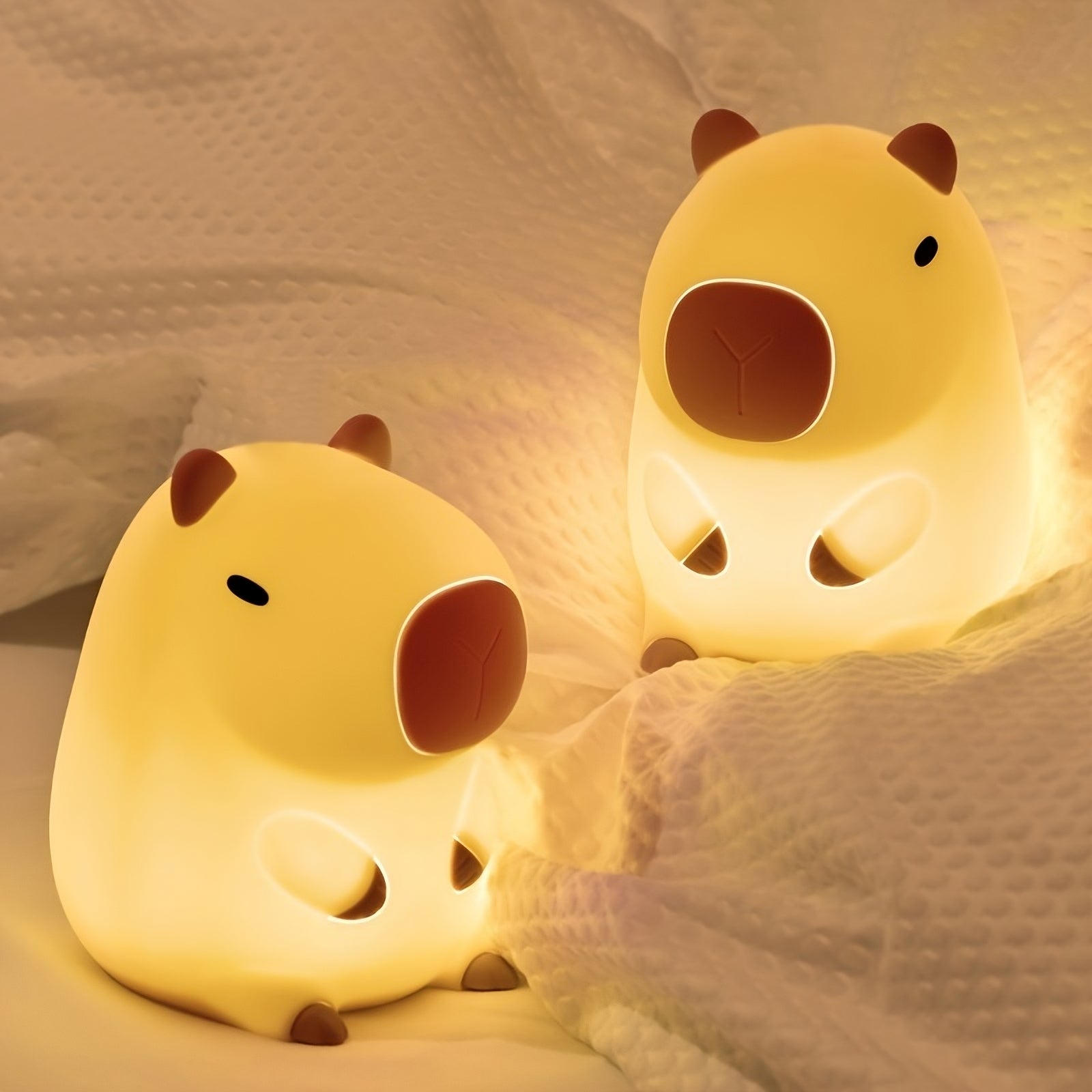 Capybara Night Light | BPA-Free Kawaii Lamp – Big Squishies
